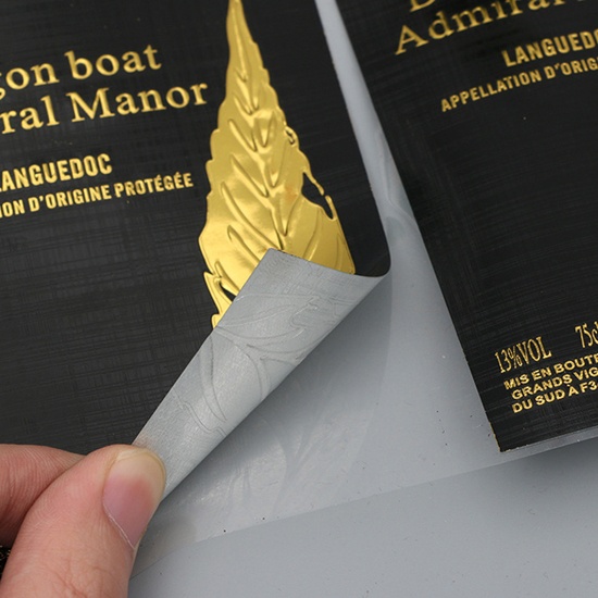 personalized logo wine glass bottle adhesive label sticker