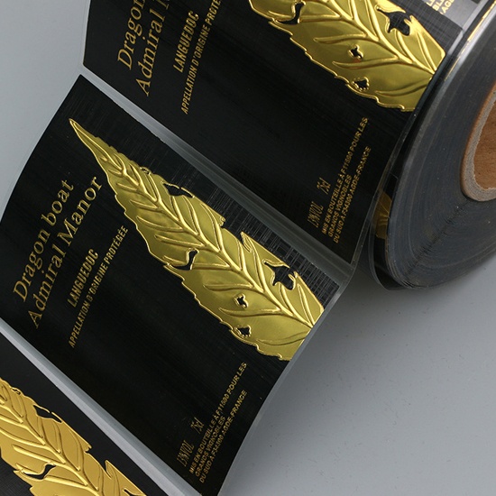 personalized logo wine glass bottle adhesive label sticker